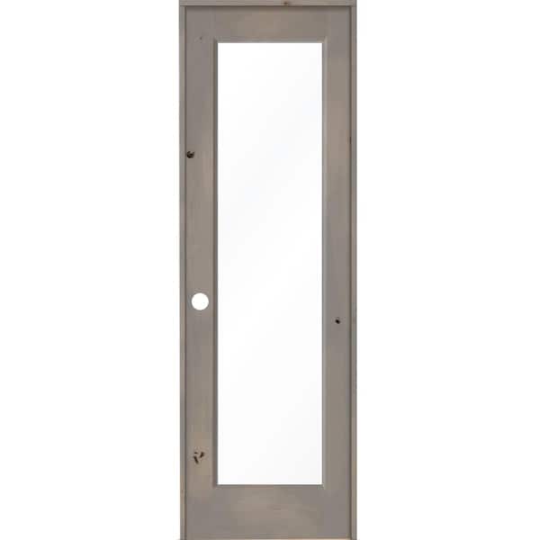 Krosswood Doors 28 in. x 96 in. Rustic Knotty Alder Right-Hand Full ...