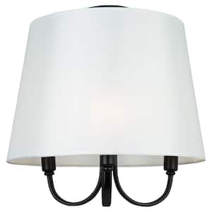KICHLER Shailene 14 in. 3-Light Black Round Hallway Transitional Semi ...