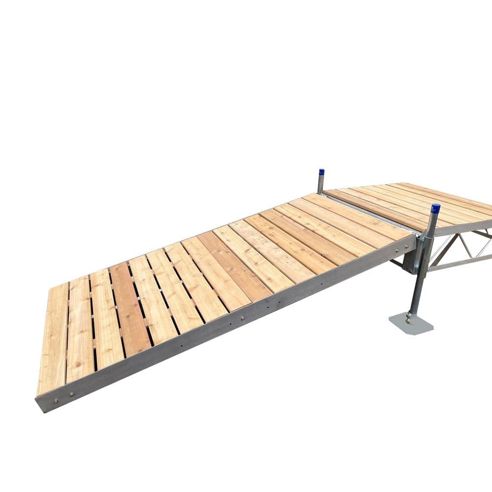 Patriot Docks 4 ft. x8 ft. Shore Ramp Kit with Cedar Decking 10350 ...