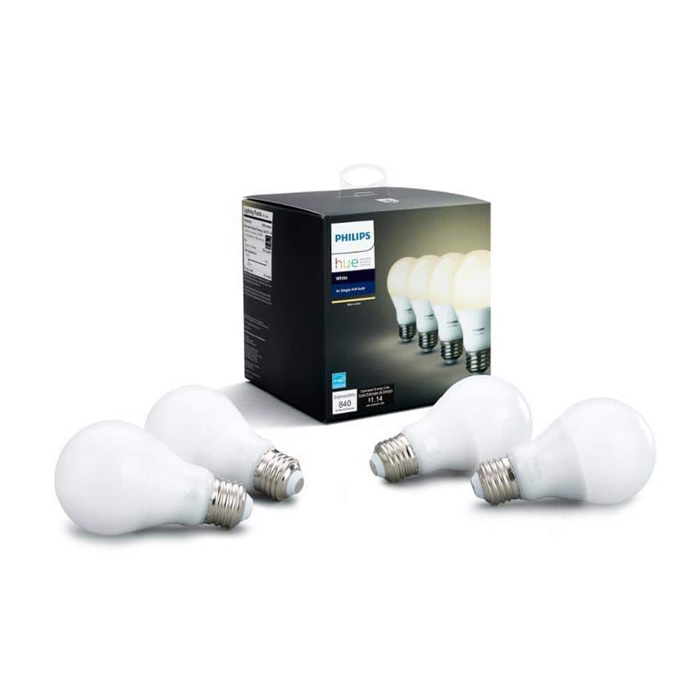 Philips Hue White A19 LED 60W Equivalent Dimmable Smart Wireless Light ...
