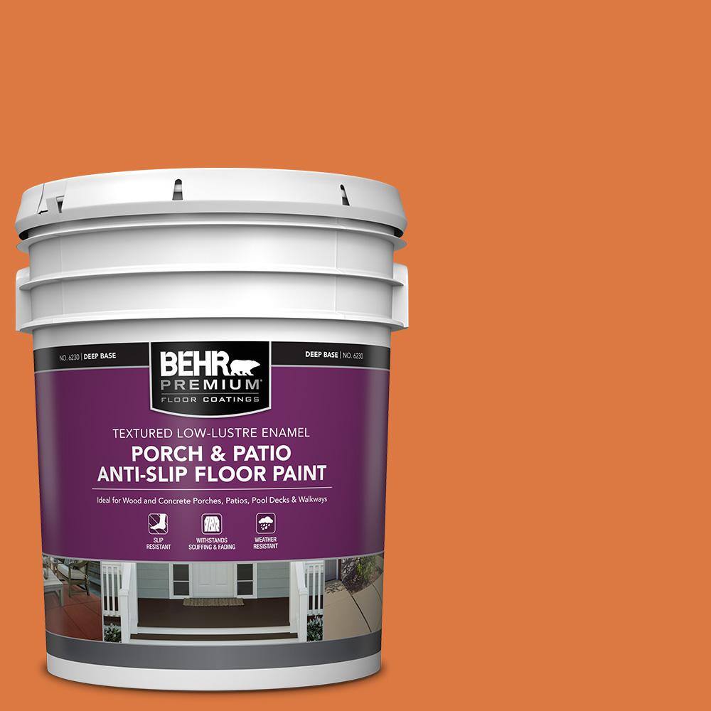 BEHR PREMIUM 5 gal. #P210-7 Japanese Koi Textured Low-Lustre Enamel ...