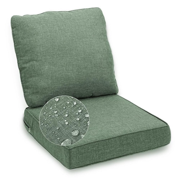 Zeus & Ruta 24 in. x 24 in. Outdoor Sectional Cushion in Dark Green UH8 ...