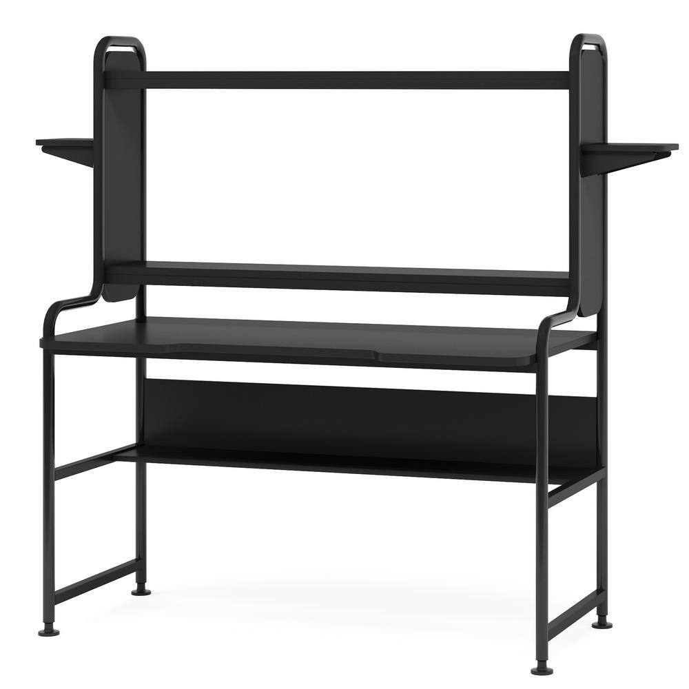 Tribesigns George 49.8 in. Rectangular Black Particle Board Computer ...