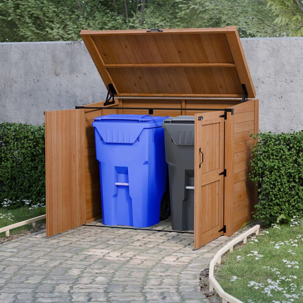 Leisure Season Garbin Medium 5.5 ft. x 3.2 ft. Solid Cedar Wood Heavy ...