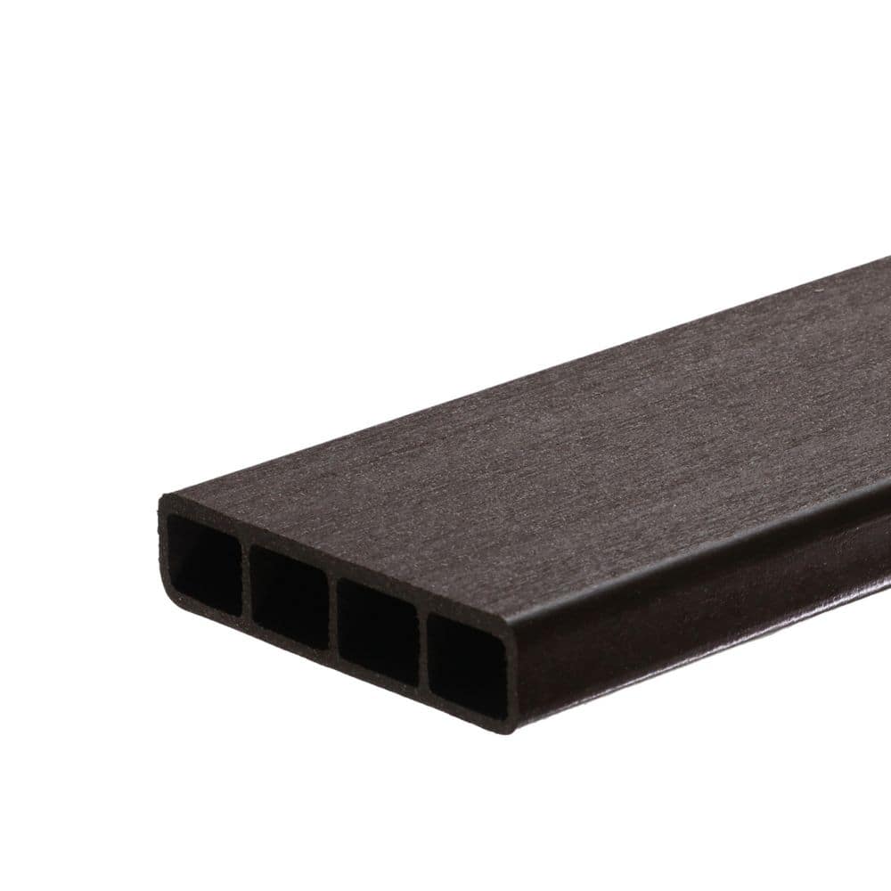 DuxxBak I.Dekk 5.25 in. Walnut Composite Deck Board Sample SAMP-ID-SE ...