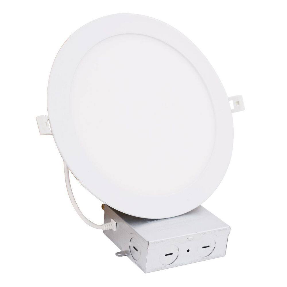 E ENERGETIC LIGHTING 8 in. Adjustable 5CCT Ultra-Thin LED Recessed ...