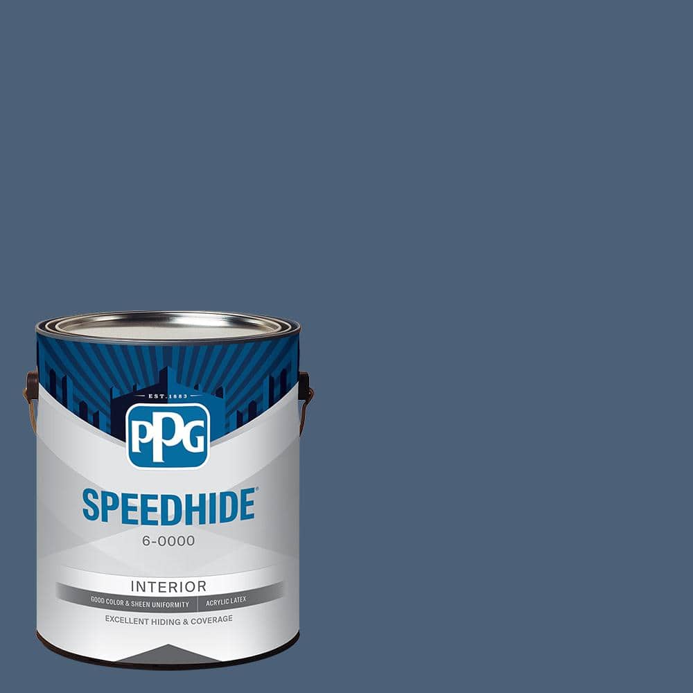 SPEEDHIDE 1 gal. PPG1163-6 Blue Fjord Ultra Flat Interior Paint PPG1163 ...