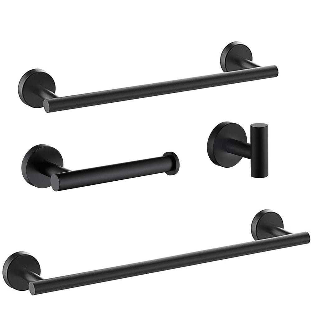 ruiling 4 -Piece Bath Hardware Set with Mounting Hardware in Stainless ...