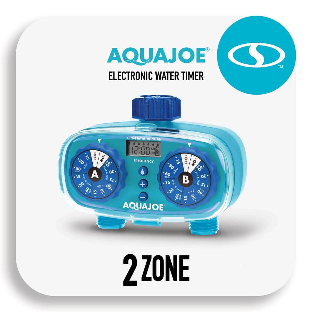 AQUA JOE 2-Zone Customizable Electronic Water Timer AJ-ET2Z - The Home ...