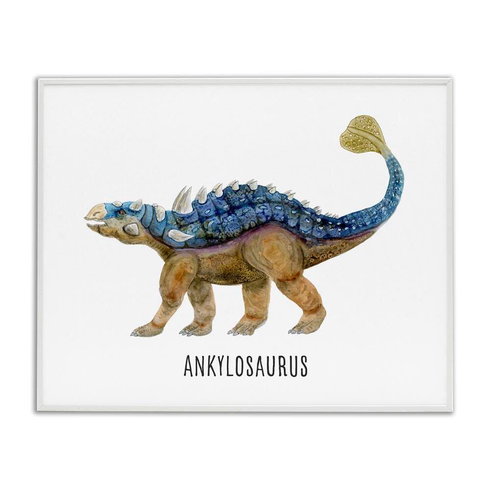 Stupell Industries Ankylosaurus Dinosaur Learning by Brett Blumenthal ...