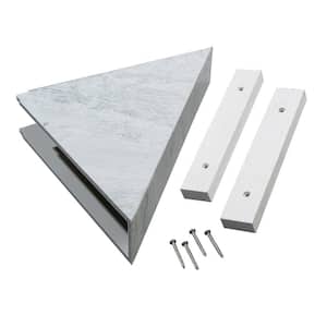 PALISADE 14.56 in. Vinyl Waterproof Corner Shower Shelf in Dusty Pearl ...