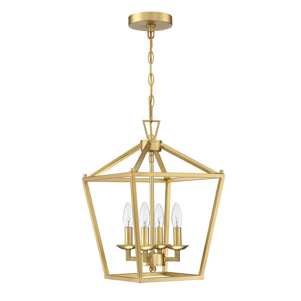 Modland Light Pro 4-Light Soft Golden Finish Chandelier Modern Hanging ...