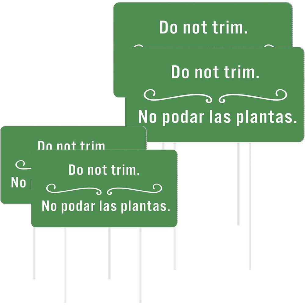 Phewnyzo 4 pieces Corrugated Plastic Yard Signs with Stakes, 6.2 x 3.3 ...