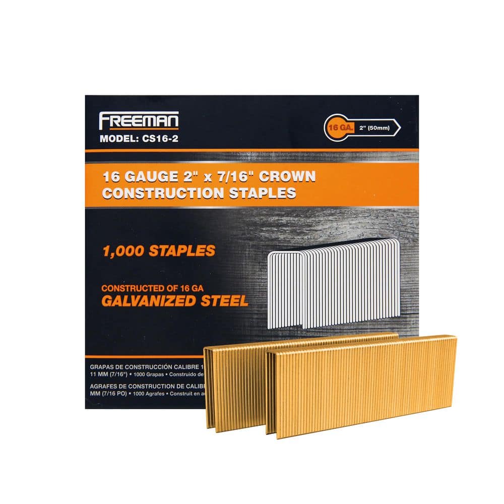 Freeman 16-Gauge 2 in. Glue Collated Hot-Dipped Galvanized Construction ...