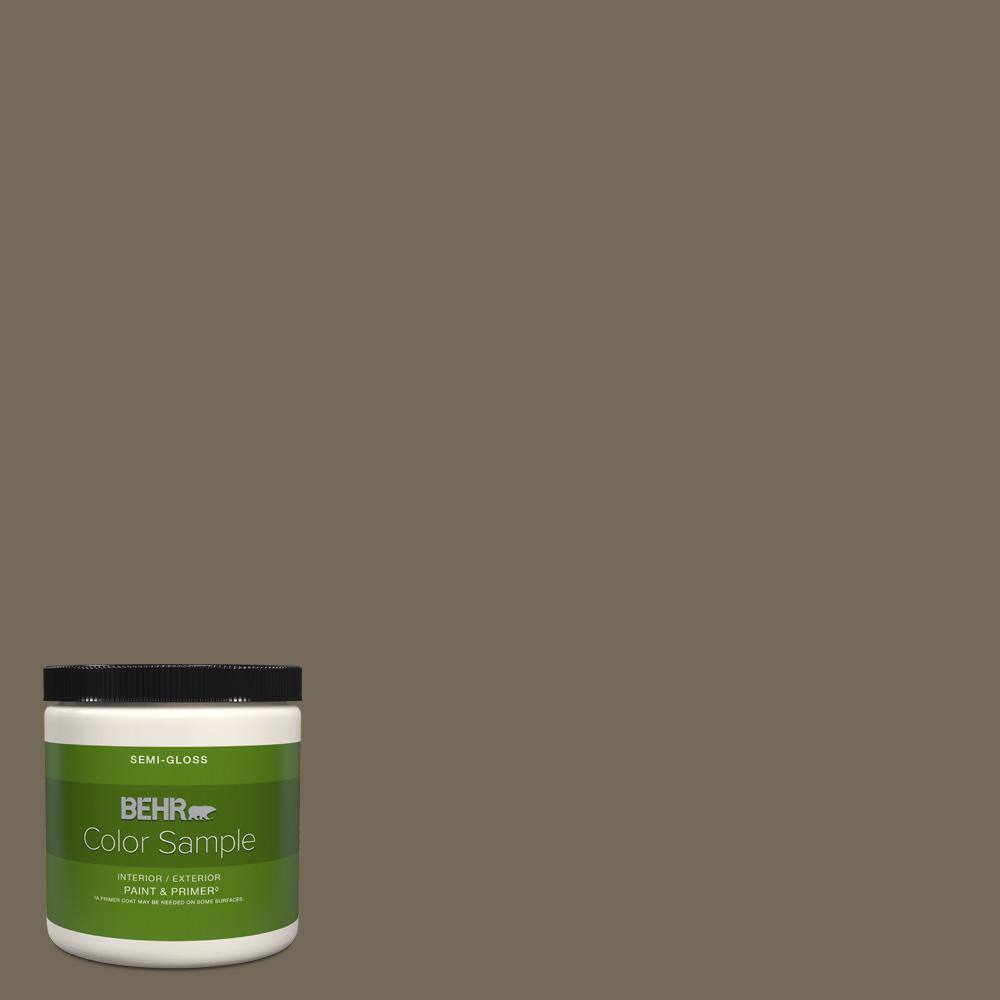 BEHR PREMIUM PLUS 8 oz. #720D-6 Toasted Walnut Semi-Gloss Interior ...