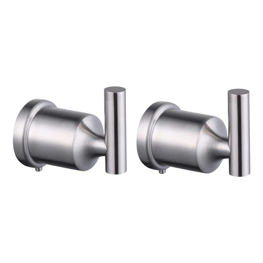 ALEASHA J-Hook Robe/Towel Hook in Brushed Nickel AL-8J306X2 - The Home ...