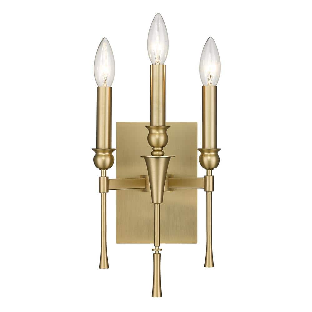Golden Lighting Landon 3 Light Brushed Champagne Bronze Wall Sconce ...