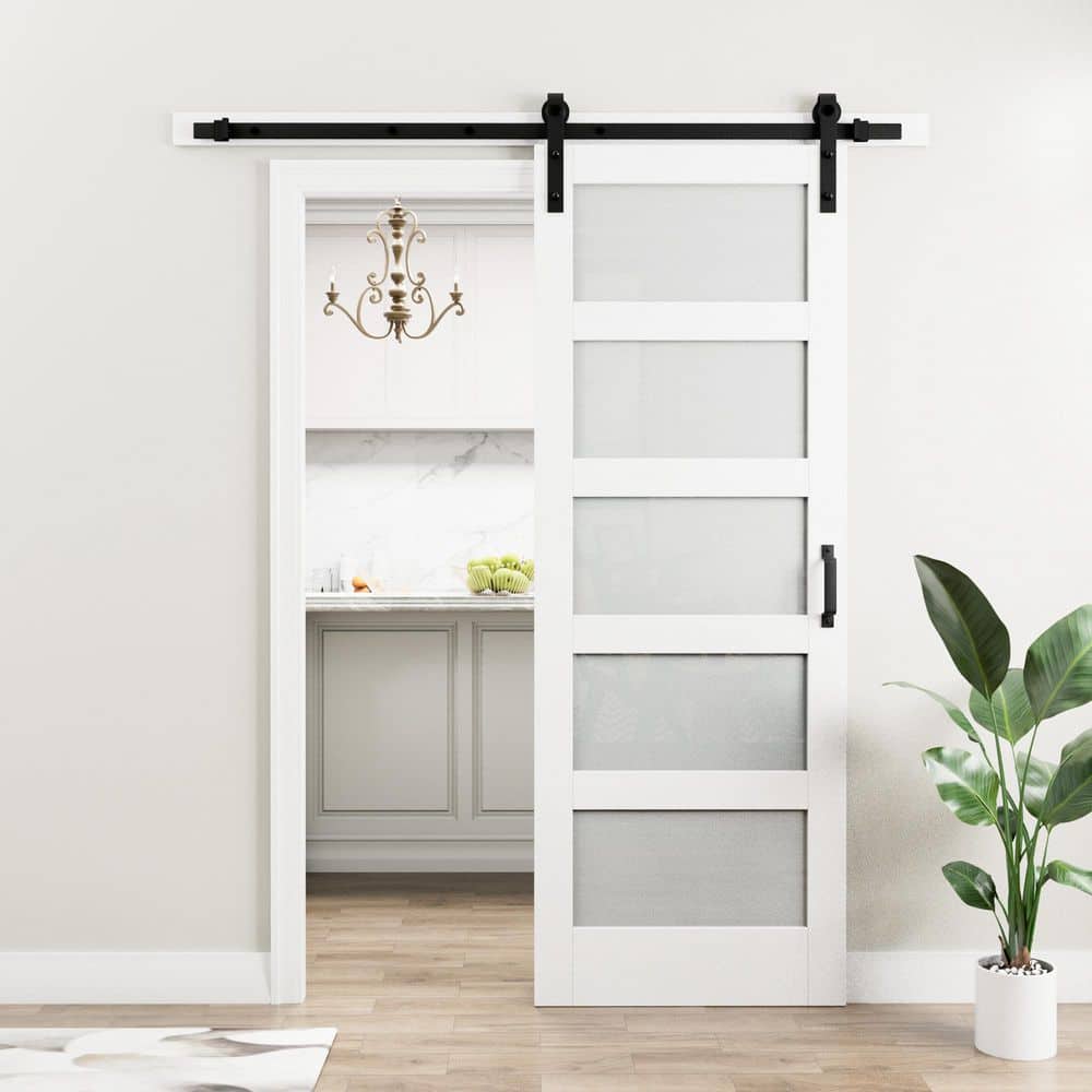 Reviews for ARK DESIGN 30 in. x 80 in. 5 Lite Tempered Frosted Glass ...