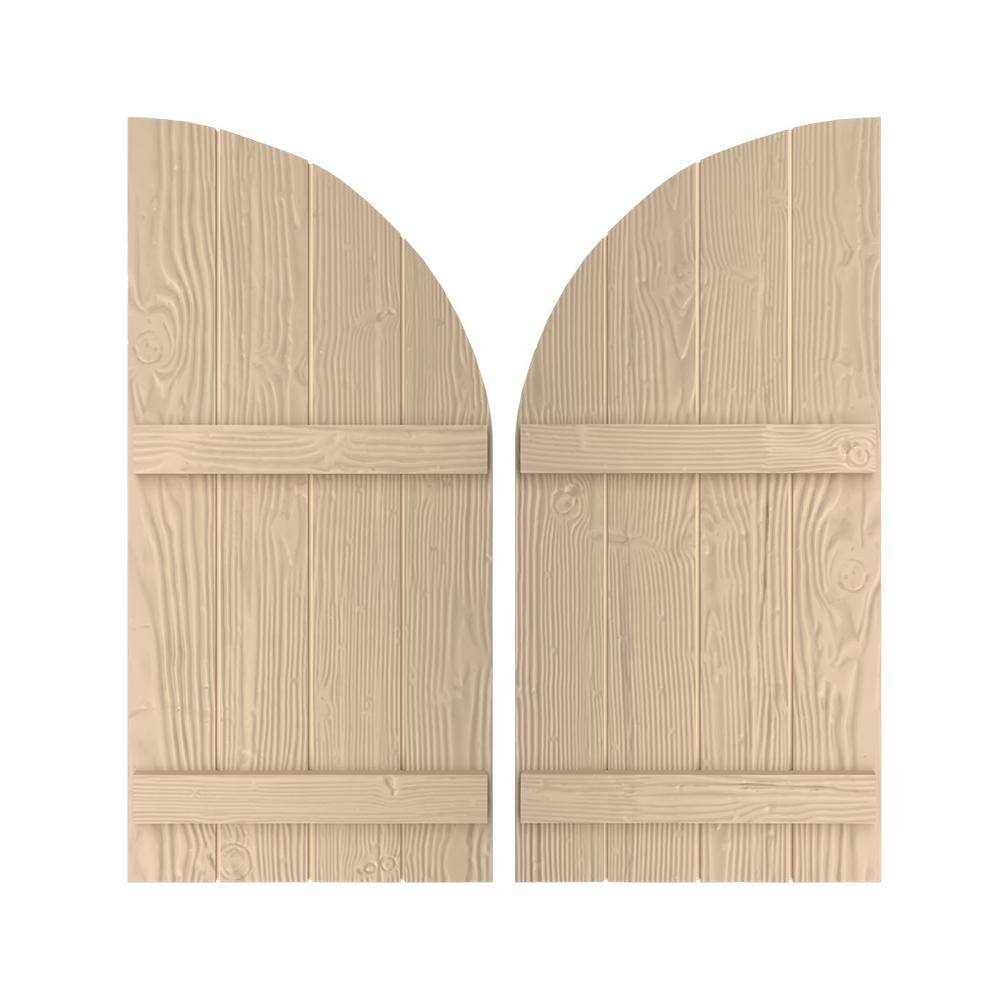 Ekena Millwork 22 in. x 80 in. Polyurethane Sandblasted 4-Board Joined ...