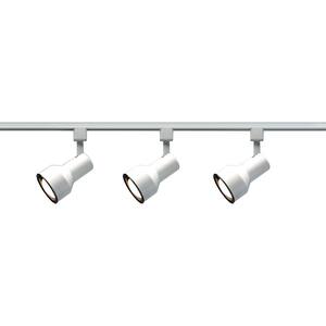 NICOR 4 ft. 3-Light White Track Lighting Kit 10996WH
