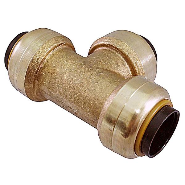 Tectite 1/2 in. Brass Push-To-Connect Tee Pro Pack (6-Pack) FSBT126JR ...