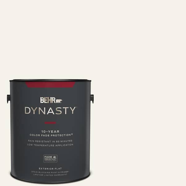 BEHR DYNASTY 1 gal. #BWC-11 Fresh Popcorn Flat Exterior Stain-Blocking ...