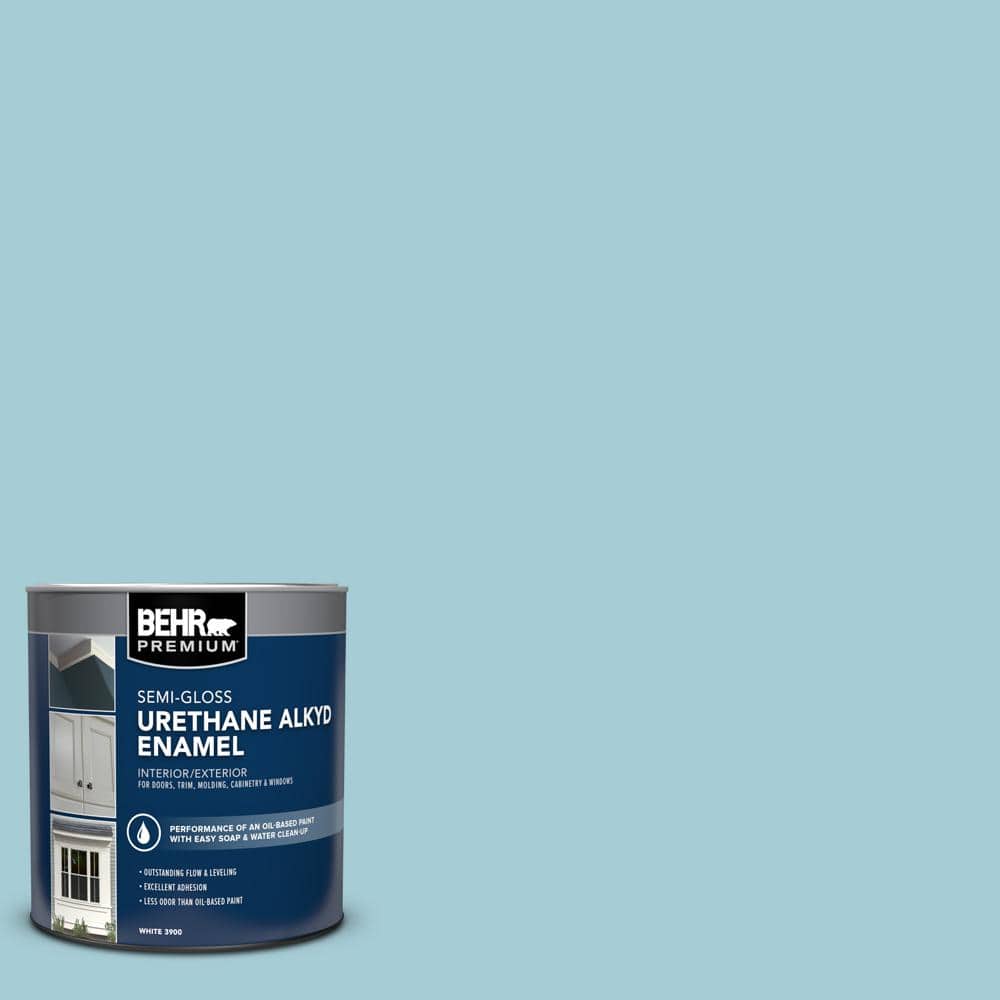 BEHR PREMIUM 1 qt. #S460-2 Drip Semi-Gloss Enamel Urethane Alkyd ...