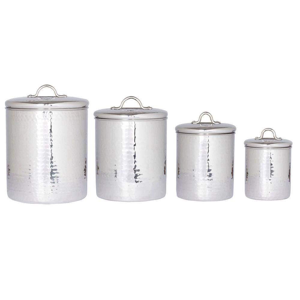 Old Dutch 4 Qt., 2 Qt., 1.5 Qt., 1 Qt. Stainless Steel Hammered ...