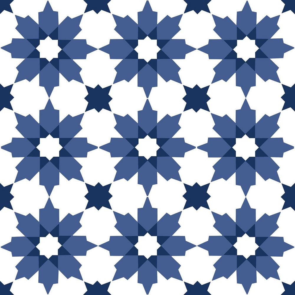 FloorPops Zellige 12 in. W x 12 in. L Blue Peel & Stick Vinyl Tile ...