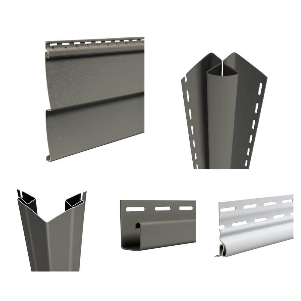 Wolverine Wildcreek Smokestone Vinyl Siding Set: Clapboard, Inside ...