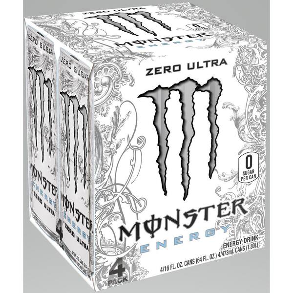 Zero Ultra Monster Energy, Zero Ultra, 16 fl. oz., 4 Pack 070847013242 ...