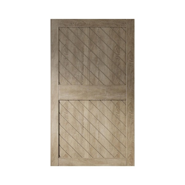 HOMACER XT2 42 in. x 84 in. C-Panel Solid Core Classic Gray Slanted ...