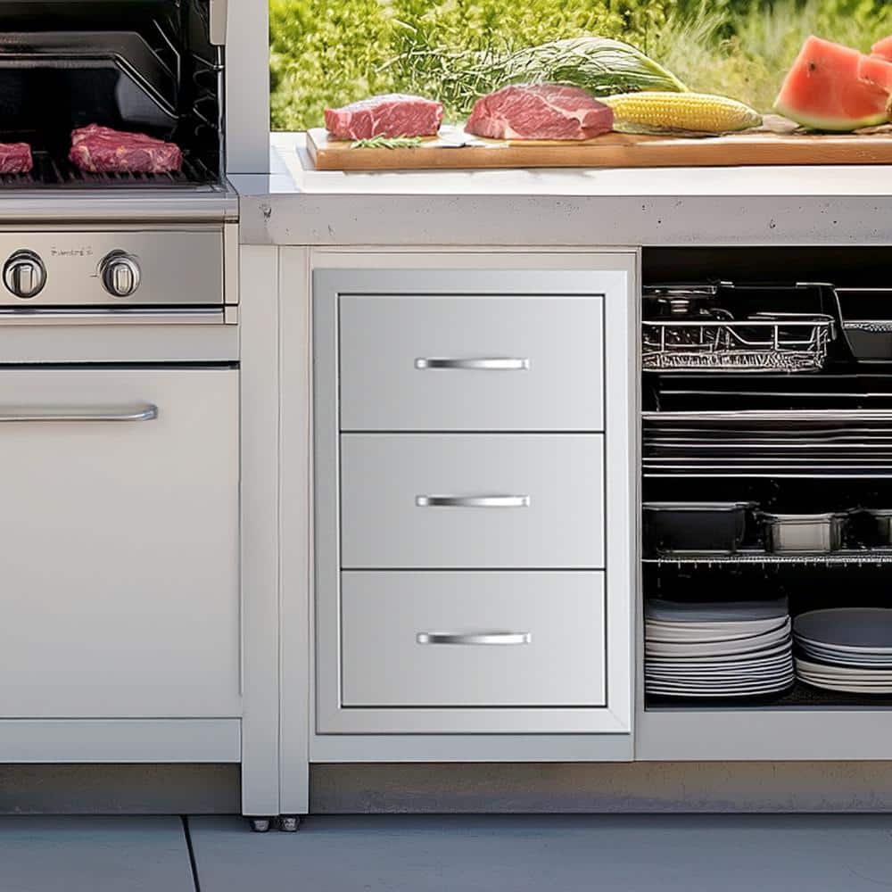VEVOR Outdoor Kitchen Drawers 18.5 in. W x 22.5 in. H x 22.5 in. D ...