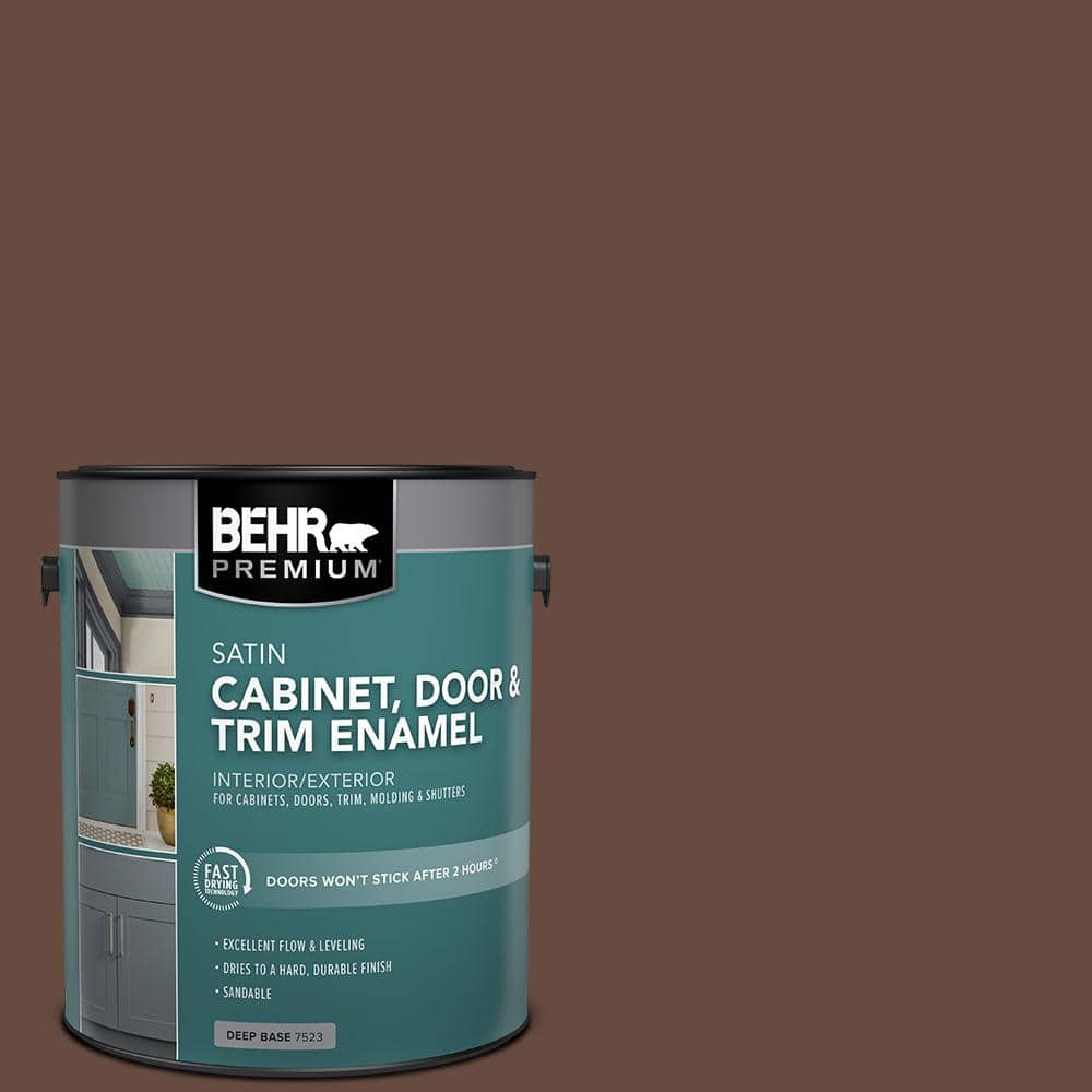 BEHR PREMIUM 1 gal. #SC-117 Russet Satin Enamel Interior/Exterior ...