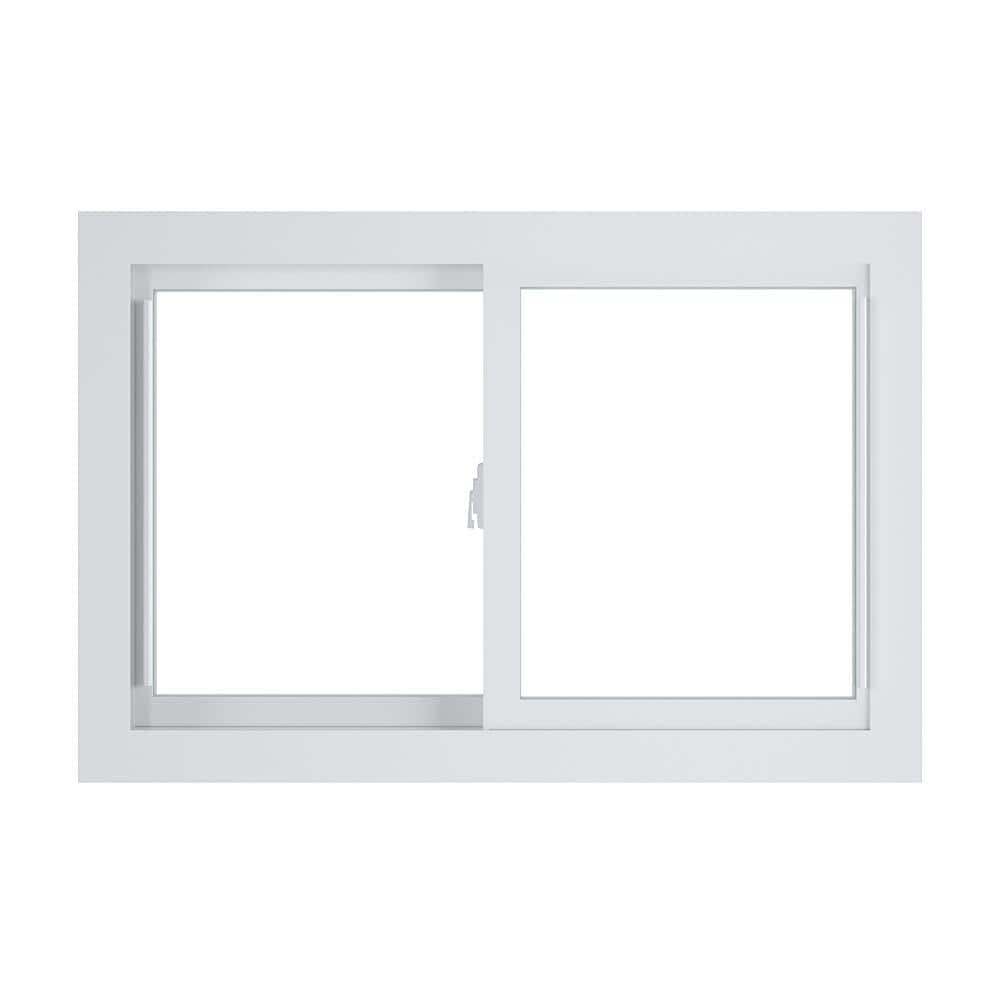 American Craftsman 36 in. x 24 in. 70 Series White Sliding Low-E Argon ...