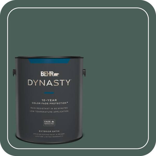 BEHR DYNASTY 1 gal. #ICC-86 New Hunter Satin Enamel Exterior Stain ...
