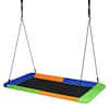 Gymax 60 in. Blue, Orange and Green Kids Giant Tree Rectangle Swing 700 ...