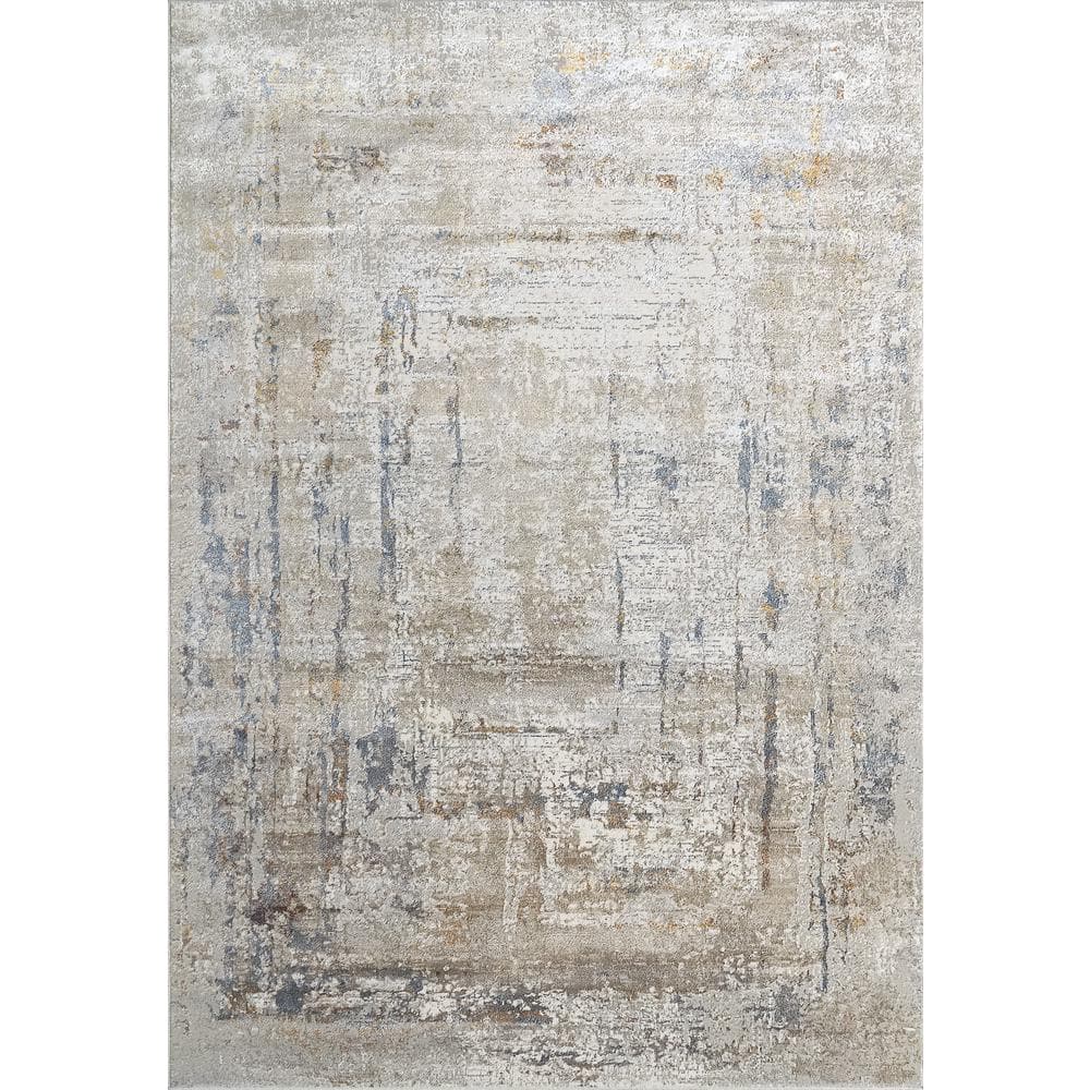Dynamic Rugs Gold Cream/Silver/Gold/Blue 7 ft. 10 in. x 10 ft. 10 in ...