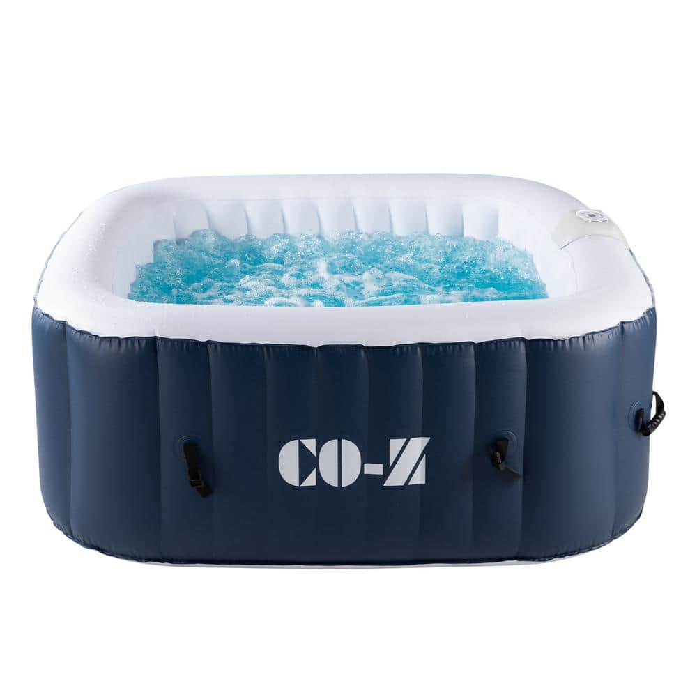 2-Person 120-Jet 110 Volt Inflatable Hot Tub with Electric Air Pump and ...