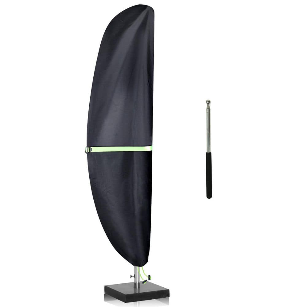 9ft-13ft Waterproof Polyester Cantilever Patio Umbrella Cover with Push ...