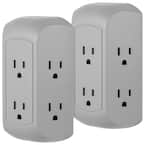 GE 6-Outlet Grounded Tap with Resettable Circuit Breaker, (2-Pack ...