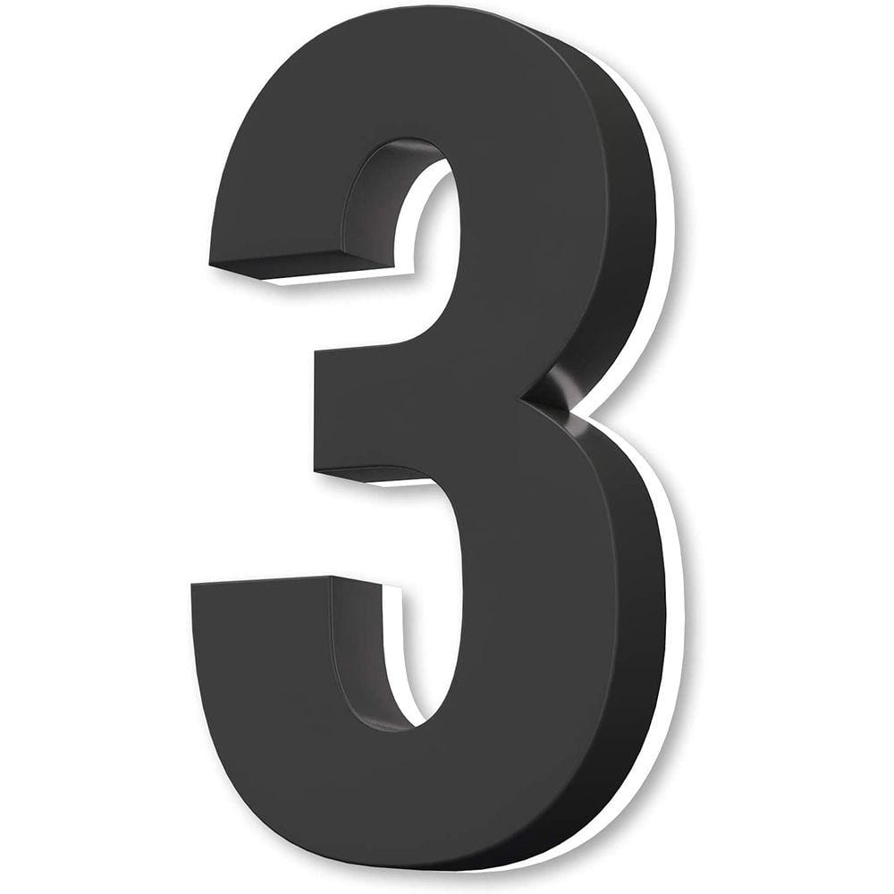 Movisa 7 in. Black Stainless Steel Hand-Polished LED Backlit House ...