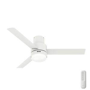 Hunter Gilmour 52 in. Indoor/Outdoor Matte Black Ceiling Fan with Light ...