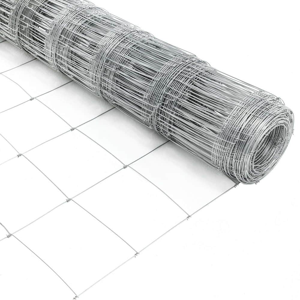 WRIGHTMASTER 4 ft. x 164 ft. 13-Gauge Advanced Galvanized Farm Mesh for ...