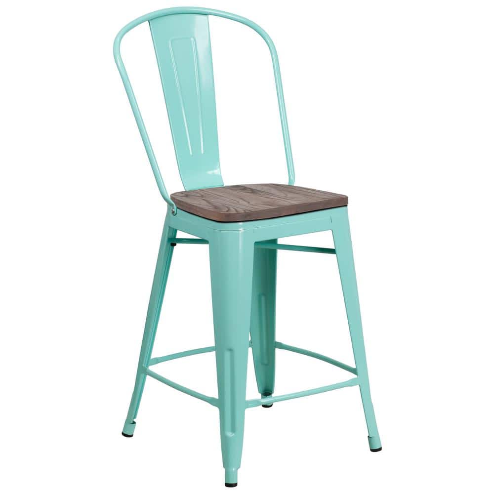 Carnegy Avenue 24 in. Mint Green Bar Stool CGA-ET-249942-MI-HD - The ...
