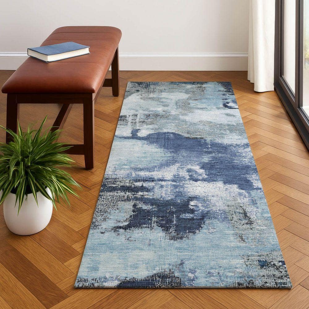 Addison Rugs Mayfield Premium Machine Washable Abstract AMF1738 Blue 2 ...