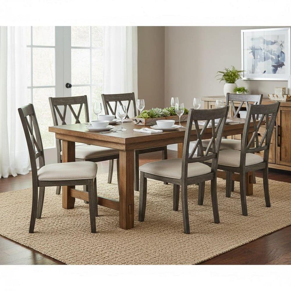 HOME IMPORTS EMPORIUM Brown Fabric Side Chair Set of 2 with Chair for ...