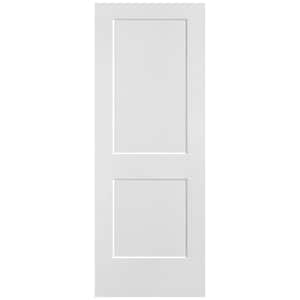 Masonite 28 in. x 80 in. 2-Panel Logan Single Bore Solid Core Primed ...