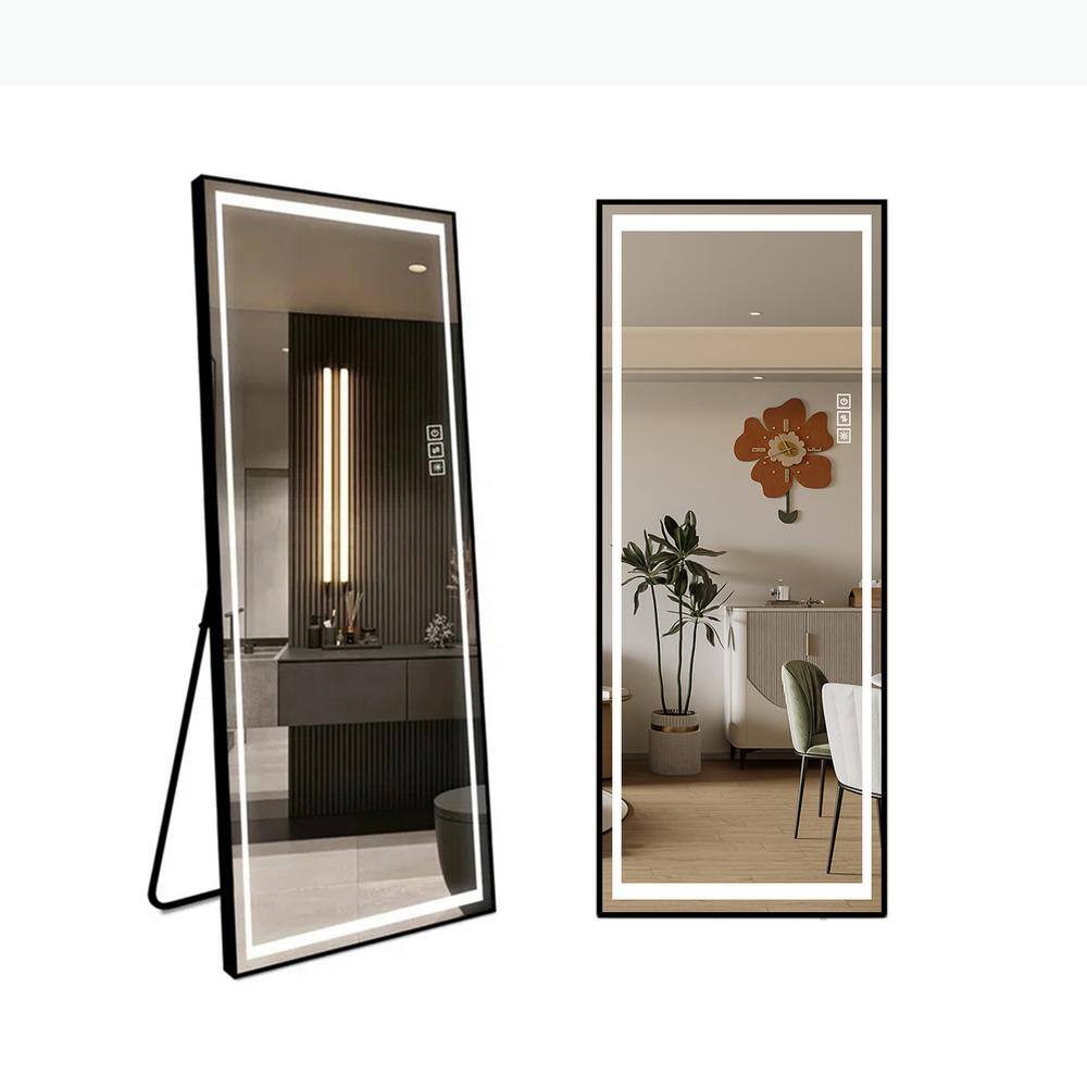 23.6 in. W x 65 in. H LED Mirror Full Length Mirror, Full Size Mirror ...