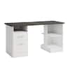 SAUDER Select 59.055 in. White 2-Drawer Gaming Desk with File Storage ...